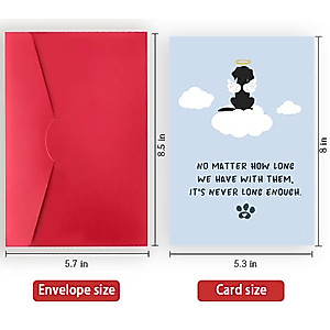 Dog Sympathy Card, Cute Pet Dog Loss Card, Dog Memorial Gifts, Sympathy Card for Loss of Pet Dog, Dog Condolence Card for Dog Owner Lover, Doggy Bereavement Card for Family Friends Husband Wife