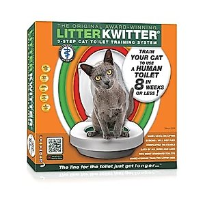 Cat Toilet Training System By Litter Kwitter - Teach Your Cat to Use the Toilet - With Instructional DVD