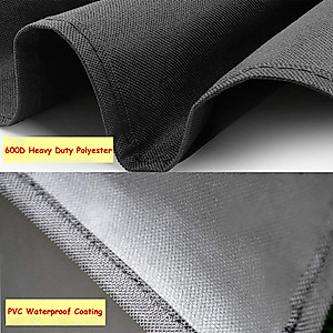 ProHome Direct 60 Inch Heavy Duty Waterproof Round Fire Pit/Table Cover, Weather Resistant Material Patio Cover, 60" D X 24" H