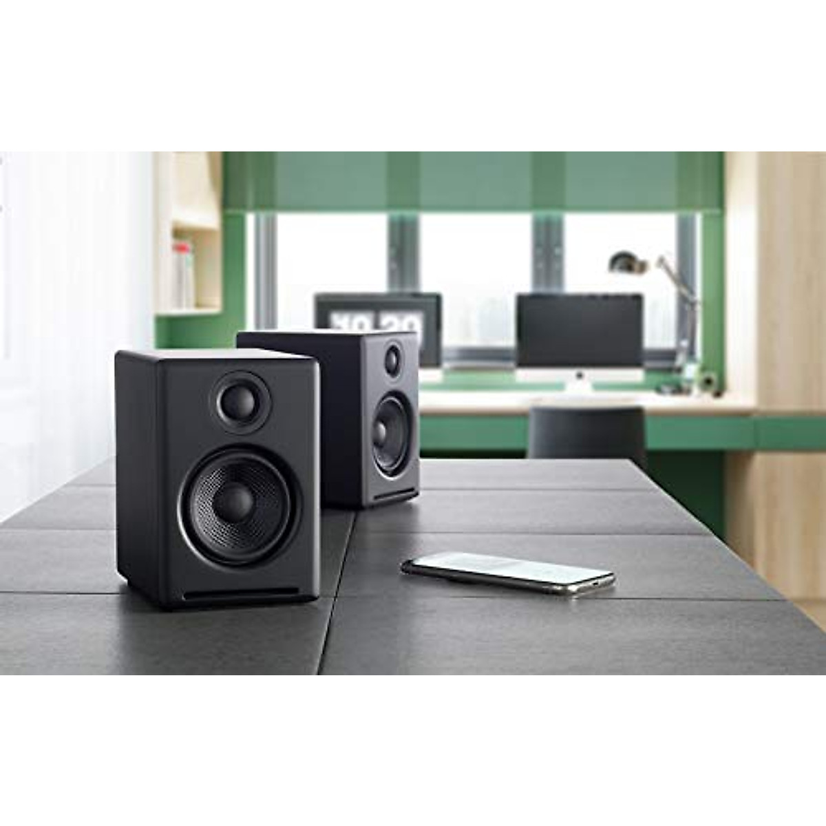 Audioengine A2 Plus Wireless Bluetooth Desktop Speakers - 60W Computer Speakers for Music and Gaming