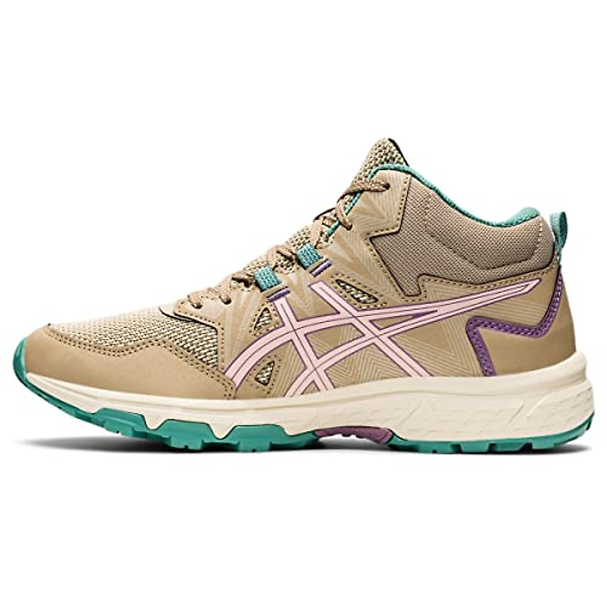 ASICS Women's Gel-Venture 8 Mid Top Running Shoes, 8.5, Wood Crepe/ROSEQUARTZ