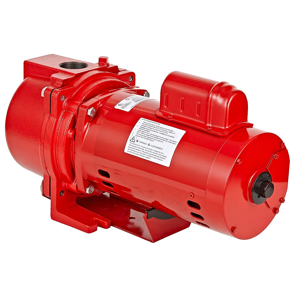 Red Lion RL-SPRK150 115/230 Volt, 1.5 HP, 71 GPM Cast Iron Sprinkler/Irrigation Pump with Thermoplastic Impeller, Red, 97101501