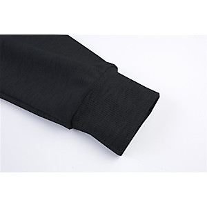 LYXIOF Women Slouchy Shirts Halloween Pumpkin Long Sleeve Sweatshirts Pullover Black 2XL