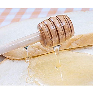 Wooden Honey Dipper Stick Collecting Dispensing Drizzling Jam Portable Wedding Party (8cm, 50)