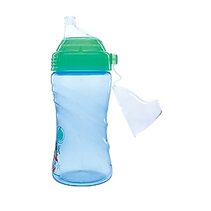 Nuby No Spill Printed Thirsty Kids No-Spill Sip-it Sport Cup with Soft Spout and Lid - 12oz / 360 ml, 12+ Months, Single Pack of 1, Print May Vary