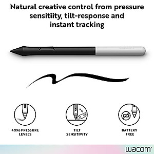 Wacom One Pen CP91300B2Z for Wacom One Creative Pen Display & STAEDTLER 180 22 Noris Digital Classic, EMR Stylus in Pencil Shape, fine 0.7 mm tip, 4096 Pressure-Sensitivity Levels