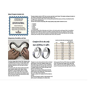 Birsppy His & Her's 8MM/6MM Tungsten Carbide Wedding Band Ring Set Laser Etched Celtic Design