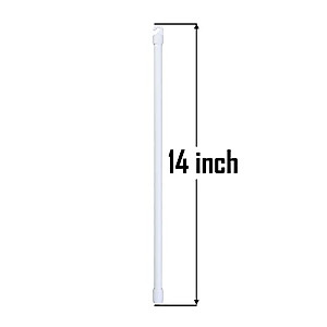 14 Inches Long White PVC Blind Tilt Wand with Hook and Handle(Hook Size is 0.15")