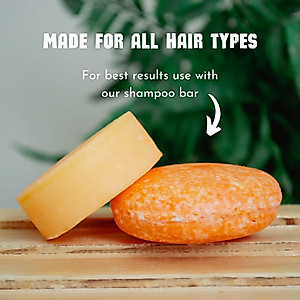 Clever Yoga Conditioner Bar - Vegan Solid Conditioner for All Hair Types, Travel-Friendly and Frizz-Free (Fresh Citrus)