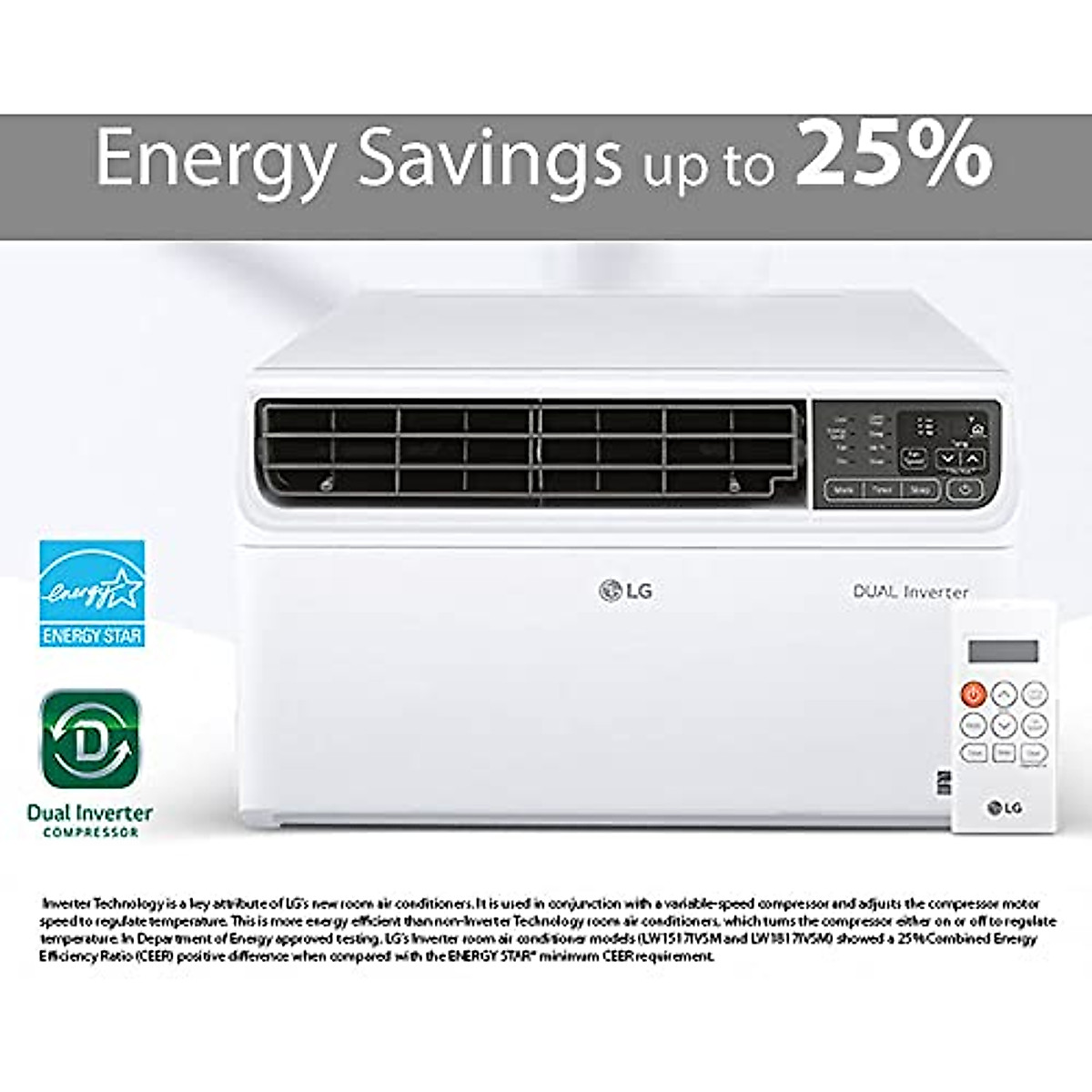 LG 18000 BTU 230-Volt Window Air Conditioner with Wifi