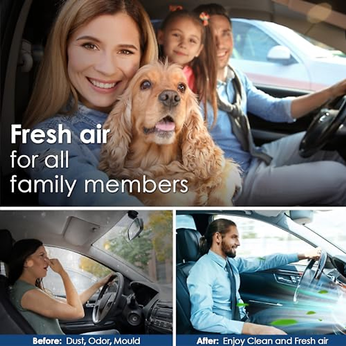 KURIMUP Premium Cabin Air Filter with Activated Carbon,Replacement for CF11819(CP819), Fit for Hyundai Sonata/Azera/Santa Fe, Kia Cadenza/Optima/Sedona, GMC Terrain, Chevrolet Equinox