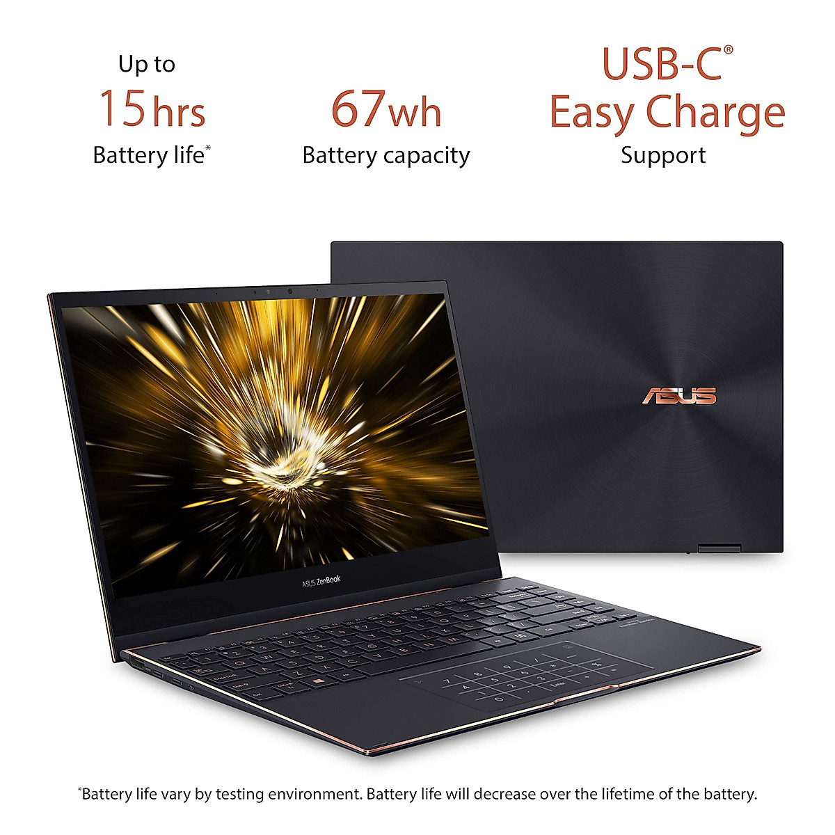 Asus ZenBook Flip S Ultra Slim Laptop, 13.3 4K UHD OLED Touch Display Core i7-1165G7 CPU, 16GB RAM, 1TB SSD, Thunderbolt 4, TPM, Windows 10 Pro, Jade Black, UX371EA-XH77T (Renewed)