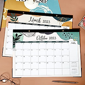 Desk Calendar 2023-2024 - Mar. 2023 - Aug. 2024, 18-Month Desk/Wall Calendar 2023-2024,16.8" x 12", Thick Paper, Calendar 2023-2024 with Corner Protectors, Ruled Blocks - Colorful Lump