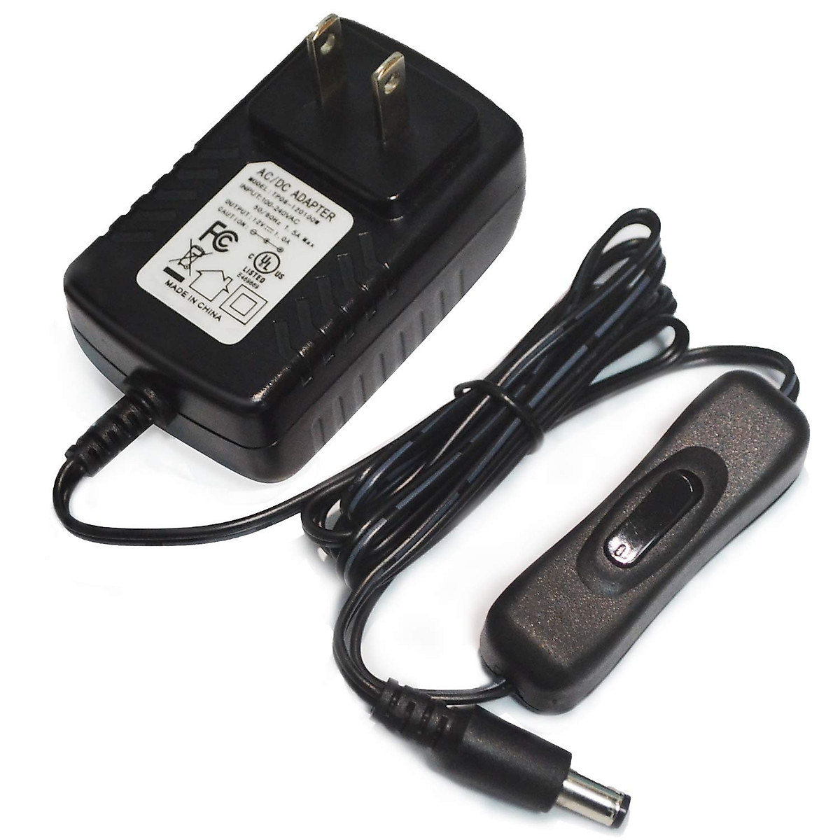 DC 12V 2A Power Supply, 12Vdc 2Amp AC Adapter 100V-240Vac to DC 12 Volt 0-2 Amp Wall Charger for LED Strip Light, CCTV Camera, HUB, Router