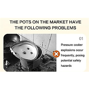 Multifunctional Plumpy Non-stick Micro Pressure Pot, 8L Pumpkin Non-stick Saucepan Coated with Healthy Medical Stone, Steam Boil Bleach Fry Integrated Miniature Pressure Cooker for Cooking (Orange)