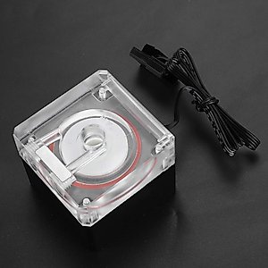 Mute Water Pump,PC Water Cooling Integrated Water Pump Support PWM Intelligent Control Speed,Universal G1/4 Threaded Pipe Connection,D Port + 4 Pin Interface
