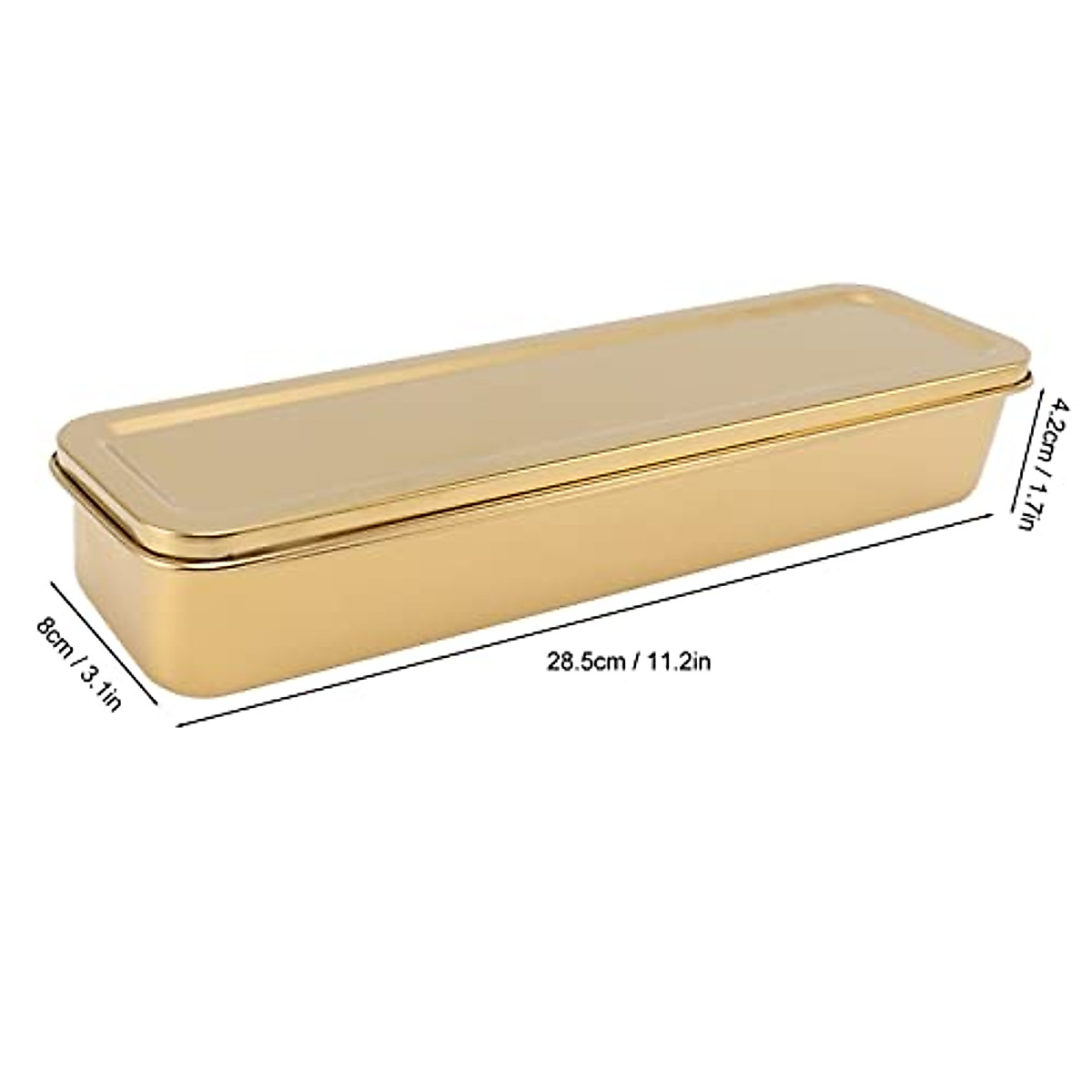 Cutlery Tray, Food Grade Intelligent Drainage Lightweight Kitchen Chopstick Storage Box Practical with Lid for Restaur(Gold)