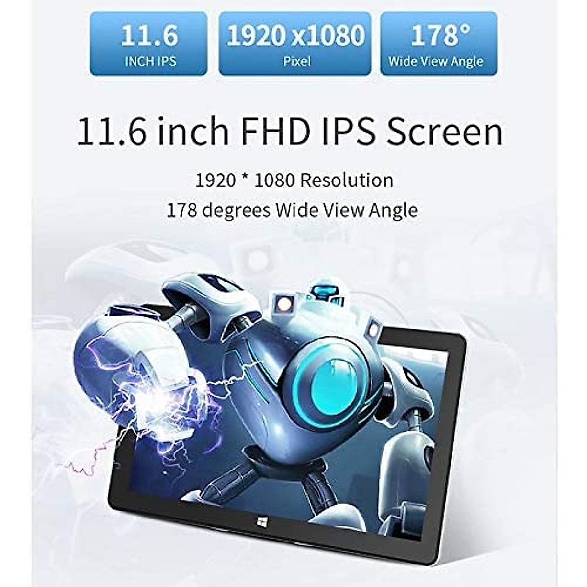 11.6 inch Windows 11 ezpad pro 8 1920x1200 IPS Tablet PC 12GB RAM 128G ROM Intel N3450 WiFi Mini HDMI 4800mAH(Include Keyboard)