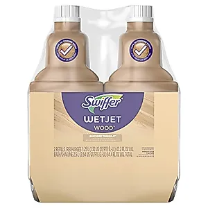 Swiffer Wetjet Wood Floor Cleaner Solution Refill, 42.2 Fl Oz (Pack of 2)