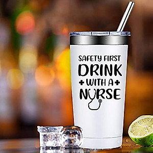Grifarny Nurse Gifts for Women - Nurse Appreciation Practitioner Gifts - Nurses Week Gifts, Nurse Graduation Gifts, Nursing Student Gifts - Nurse Tumbler 20oz