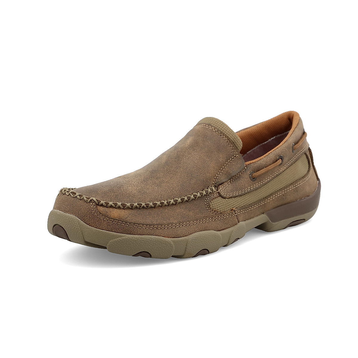 Twisted X Men's Slip-On Driving Moc, Moc Toe, Bomber, 9.5 W