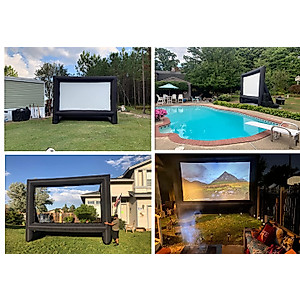 XHYCPY 20 Feet Inflatable Projector Screen Outdoor Inflatable Movie Screen with Air Blower Storage Bag, Easy Set Up Blow Up Screen for Backyard Movie Night, Theme Parties, Celebrations