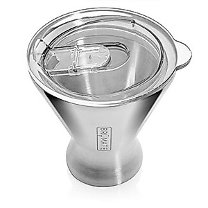 BrüMate MargTini 10oz Martini Margarita Tumbler - Made With Vacuum-Insulated Stainless Steel (Carrara)