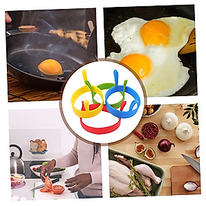 8pcs Convenient Omelette Rings Kitchen Gadgets Kitchen Egg Molds Frying Egg Rings Breakfast Egg Molds Silicone Egg Rings Round Omelette Rings Household Egg Rings Round Egg Rings