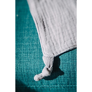 Lovey Security Blanket 100% Organic Muslin Cotton Stuffed Animal Baby Blankie for Girls or Boys (Bunny) 2 Pack by zumbibaby