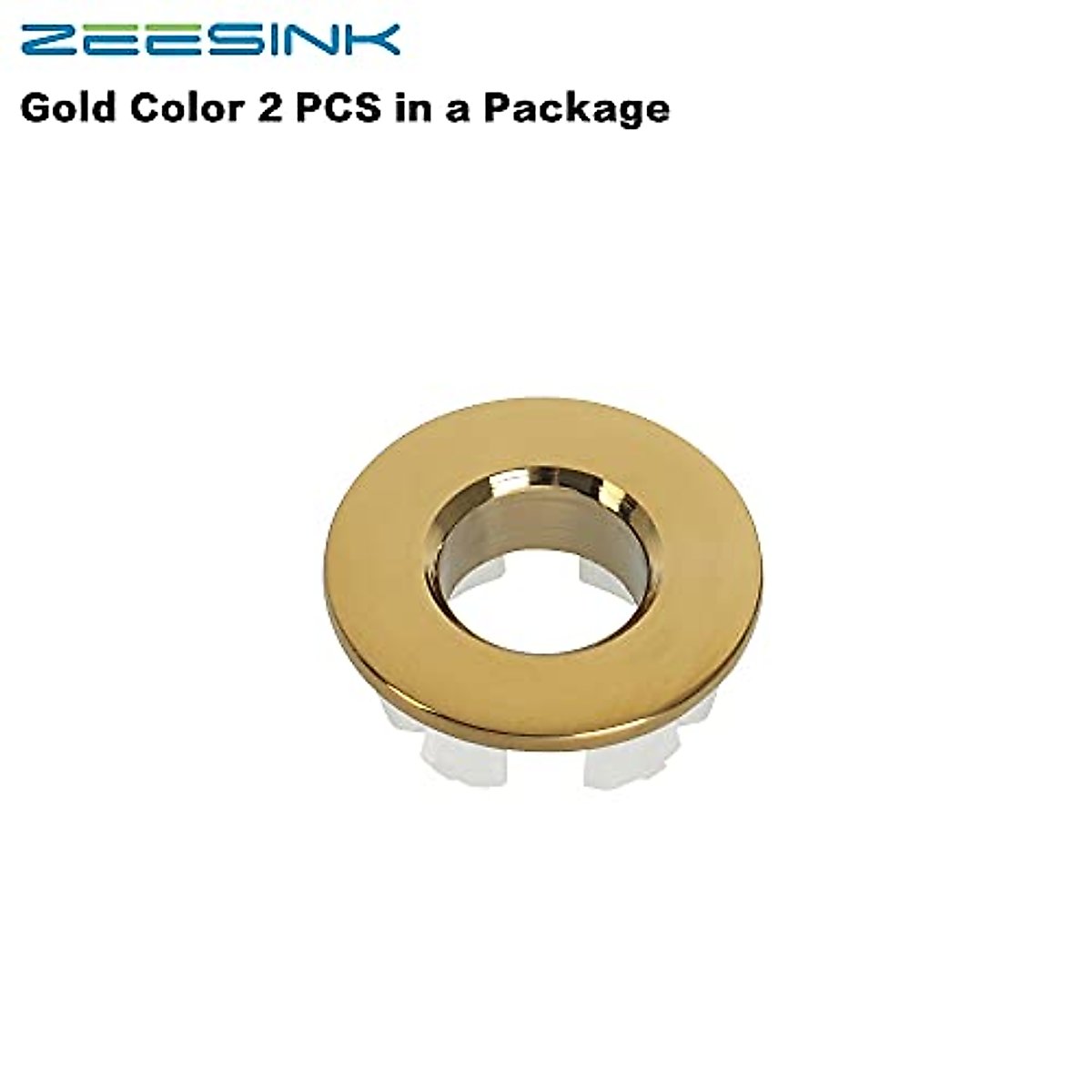 Zeesink Sink Overflow Cover,Basin Trim Overflow Cover for Bathroom Sink,Gold Color