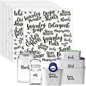 Hebayy 318 PCS Laundry Room & Linen Closet Organization Labels，No Stain Removal, Water/Oil Resistant Stickers for Laundry Room, Linen Closet, Home Office, Bathroom and The Beauty Organization.