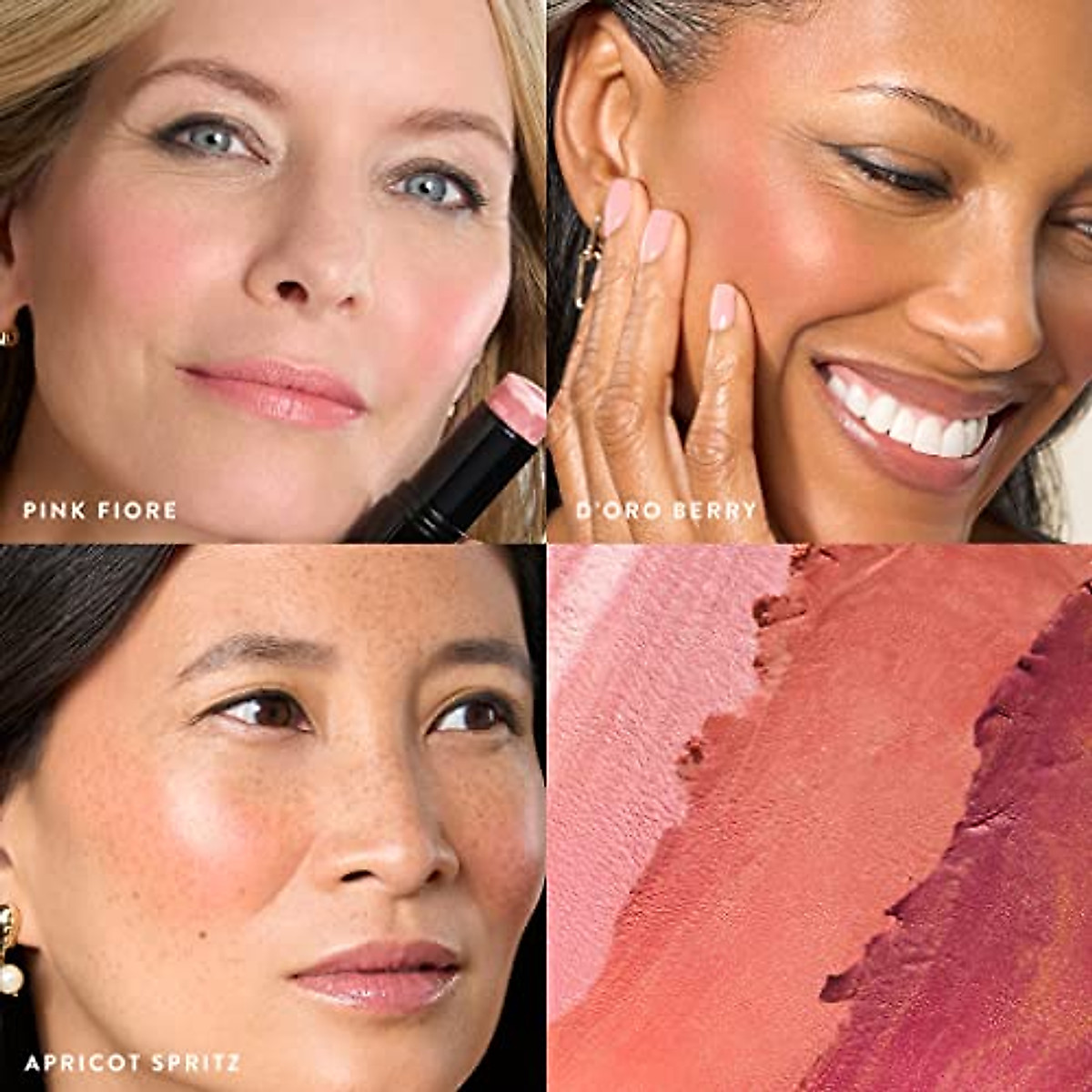 LAURA GELLER NEW YORK Italian Marble Blush Makeup Stick | Cream Finish Marbleized Blush for Cheeks, Pink Fiore