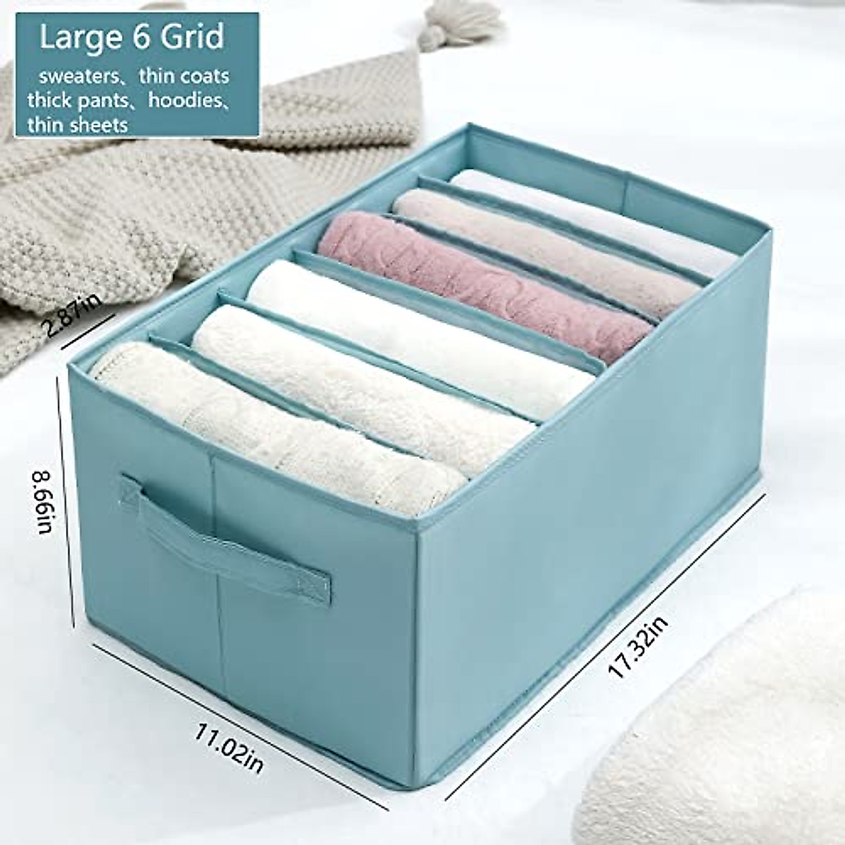 3 PCS Wardrobe Clothes Organizer,Clothing Storage Bins,Closet Organizer,Drawer Organizers for Clothing,Foldable Closet Clothes Divider for Pant Towel Scarf Sweater Sweatshirt Baby