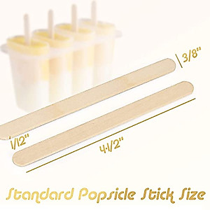 Magicfly 1000pcs Popsicle Sticks, Natural Wooden Food Grade Craft Sticks, 4-1/2 Inch Great Bulk Ice Cream Sticks for Craft Project, Home Decoration