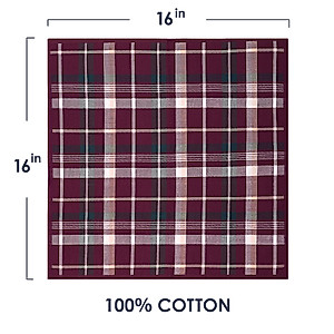 Selected Hanky 100% Cotton Men's Handkerchief 6 Piece Gift Set