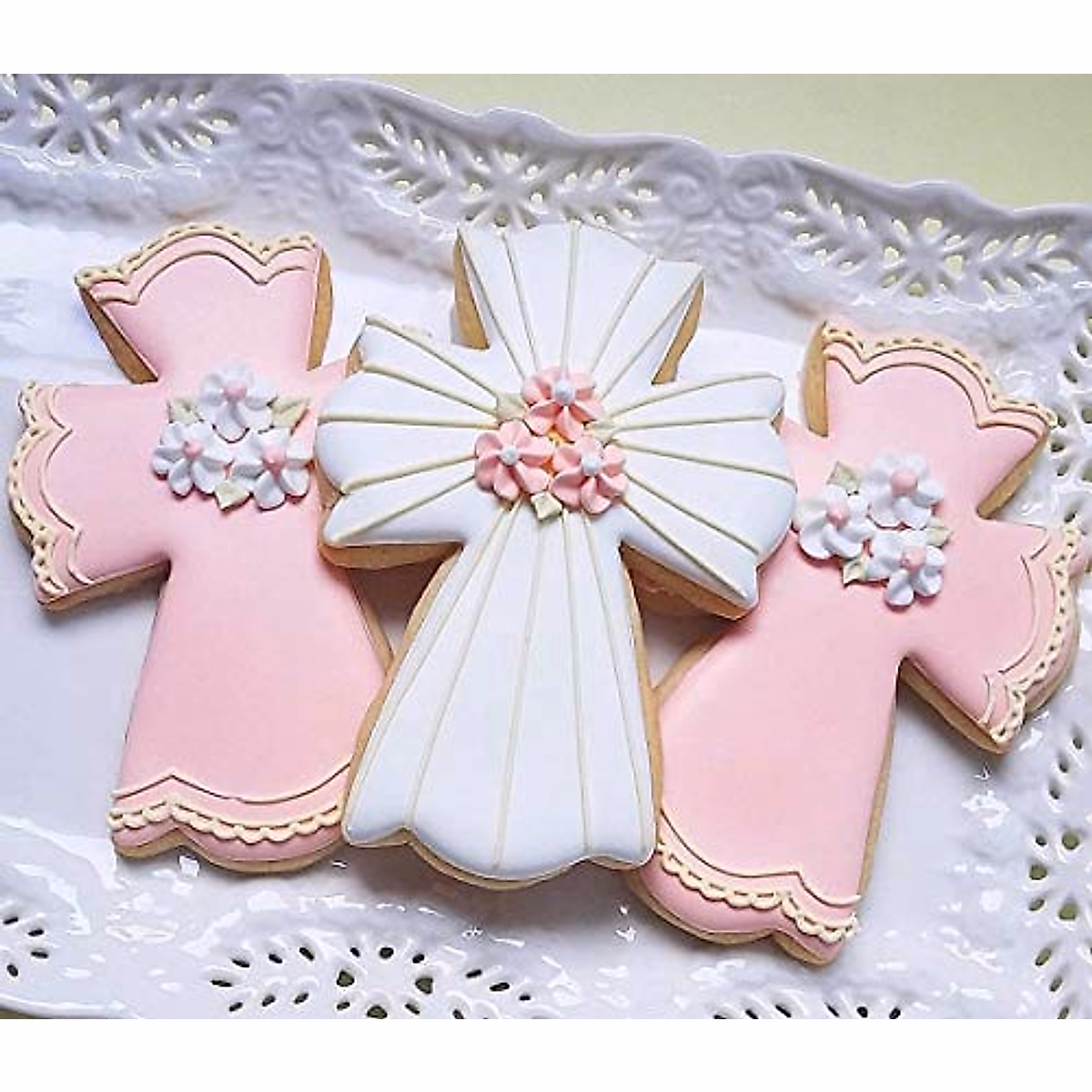 Large Fancy Cross Cookie Cutter, 4.5" Made in USA by Ann Clark