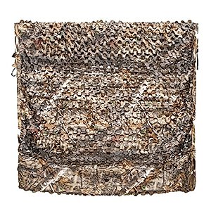 AUSCAMOTEK 300D Camo Net Camouflage Netting Blinds Material for Hunting Accessories Ground Portable Blind Tree Stand Chair Brown 5x10 Feet