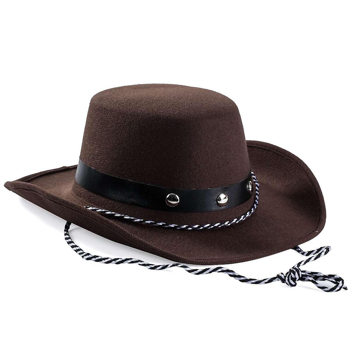 Funny Party Hats Brown Felt Cowboy Hat for Kids and Babies - Western Party Hat - One Size Fits Most