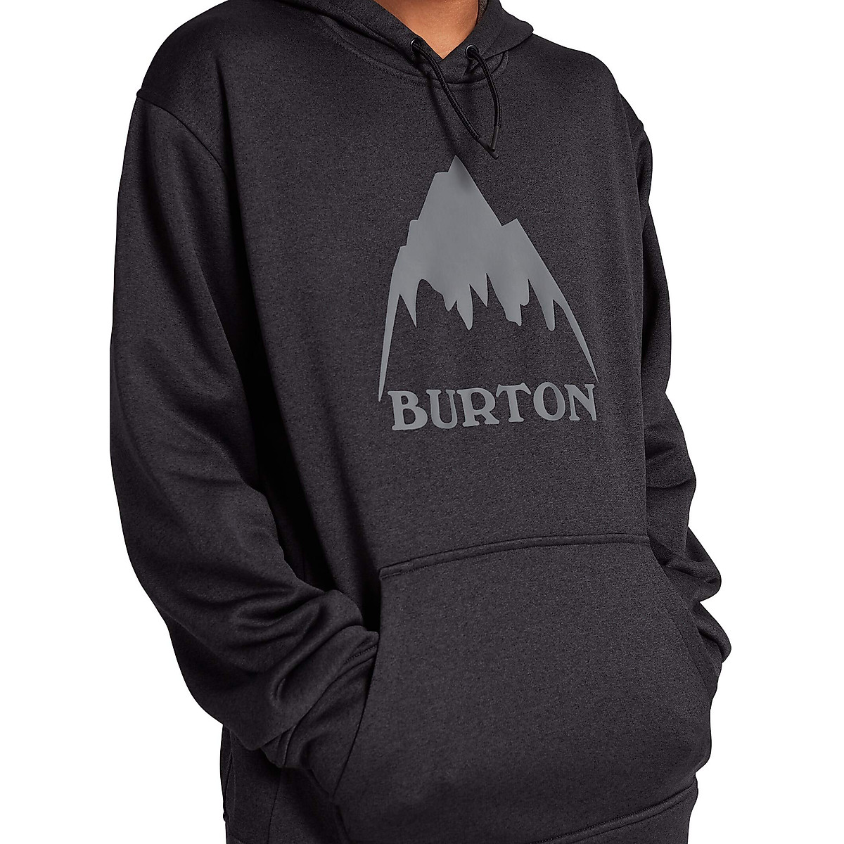 Burton Mens Oak Pullover, True Black Heather New, Large