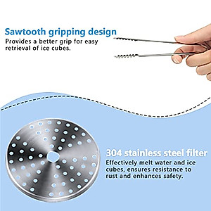 3 Quarts Ice Bucket with Silicone Lid, Ice Tongs and Strainer, Newly Upgraded Silicone Cover Keep Ice Frozen Longer - Ideal for Parties, Cocktail Bar, Chilling Wine, Champagne