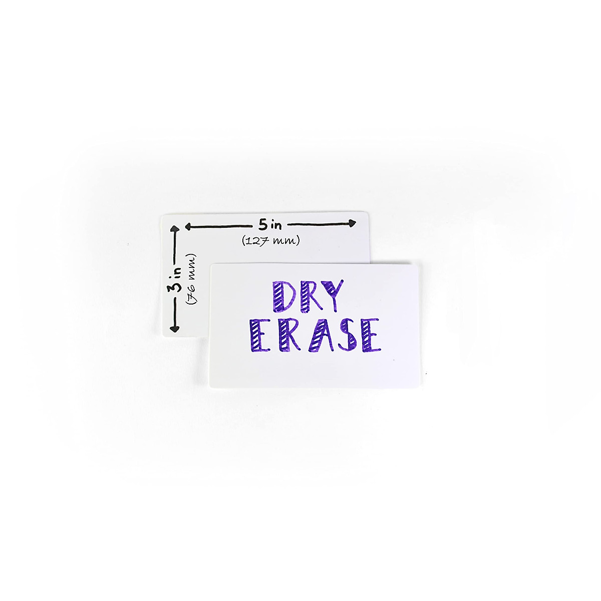 Dry Erase Index Cards – 45pcs Laminated Cards Blank w/Box – Reusable Dry Erase Note Cards for School, Work, Housework, To Do Lists – Practical Index Card Sheets – 3 x 5-inch