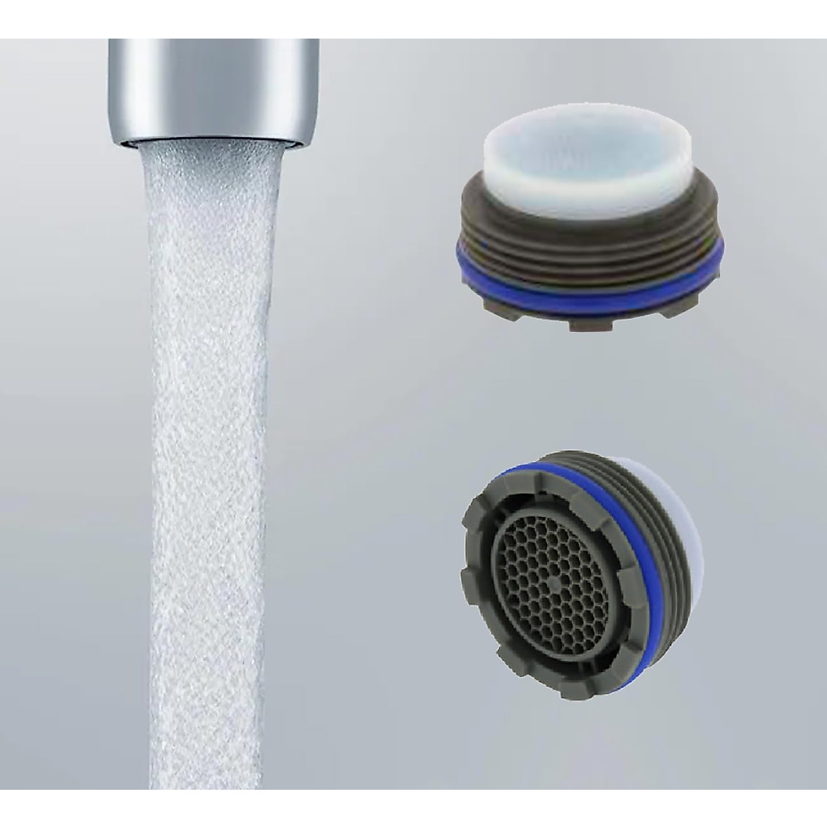 Common Parts Compatible Delta Faucet Kitchen Aerators Aerated Flow Replacement RP70718, # RP53998, RP52627 M21.5 Male Threaded (Blue 1.8 gpm)