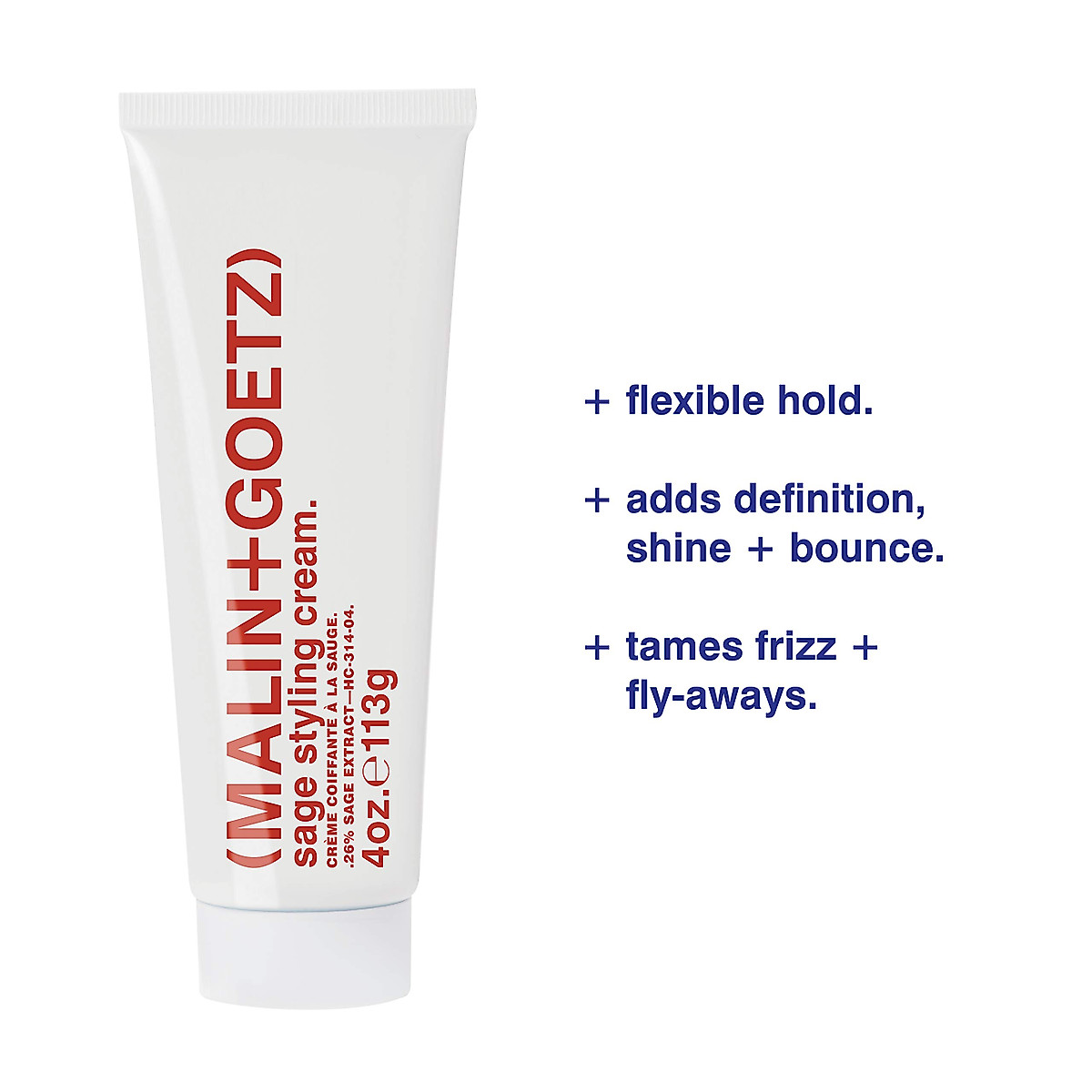 Malin + Goetz Sage Styling Cream, 1 oz.-Anti Frizz Hair Product For All Hair Types & Textures, Lightweight Frizz Control & Shine, Hair Styling Cream, Vegan & Cruelty Free