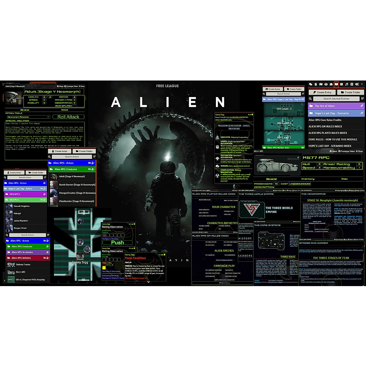 Free League Publishing Alien The Roleplaying Game Core Rulebook for Tabletop Roleplaying, Adults, Family, Teens 14 Years and Up, SciFi RPG, Hardcover