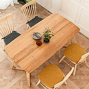 CFMZ Chair Pads for Dining Chairs Set of 4 with Ties, Seat Cushions for Kitchen Chairs Farmhouse, Dining Room Chair Cushions Non Slip, Thick Washable Chair Cushion Pads Blue