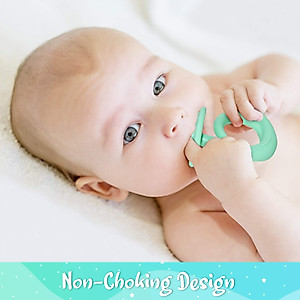 Baby Teething Toys, 100% Food-Grade Silicone Teethers for Babies 0-6 Months Infant, Baby Teether Toys 0-6 Months BPA Free Baby Chew Toys for Sucking Needs, Baby Teething Toy