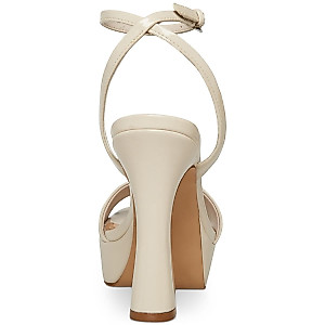 Steve Madden Womens Lashed Ankle Strap Platform Sandals Ivory 9 Medium (B,M)