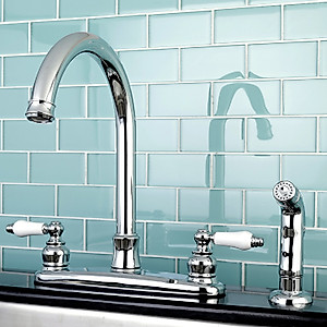 Kingston Brass FB7791PLSP Victorian 8-inch Centerset Kitchen Faucet, Chrome
