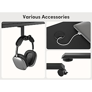 FEZIBO Electric Standing Desk, 48 x 24 Inches Height Adjustable Stand up Desk, Sit Stand Home Office Desk, Computer Desk, White