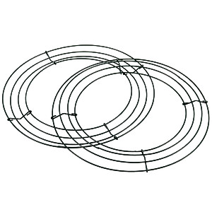 Wire Wreath Frame, ZEONHAK 20 Pack 10 Inches Round Metal Wreath Frame, Wire Wreath Rings for Wedding, Holidays, Home Party Garden Decorations, Valentines, Dark Green